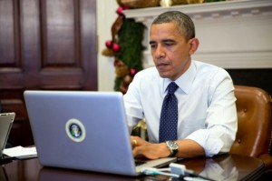 Barack Obama on computer | The Dish